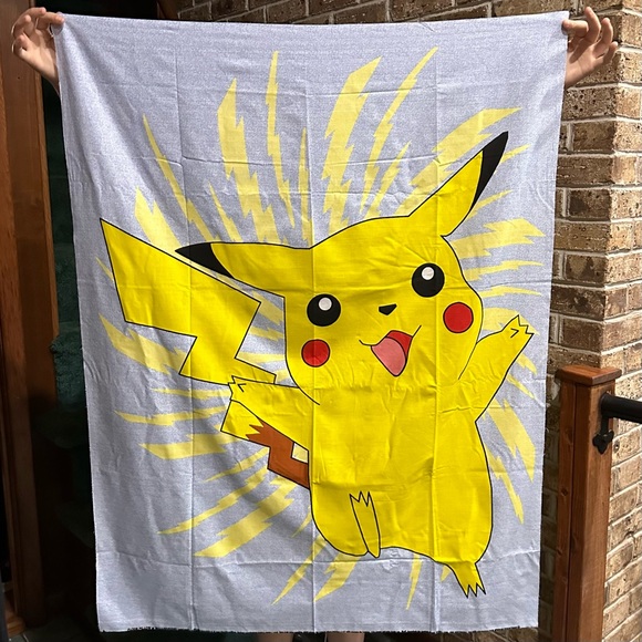 Pokemon | Bedding | Vtg 998 Pokmon Pikachu Nintendo Body Pillow Panels ...